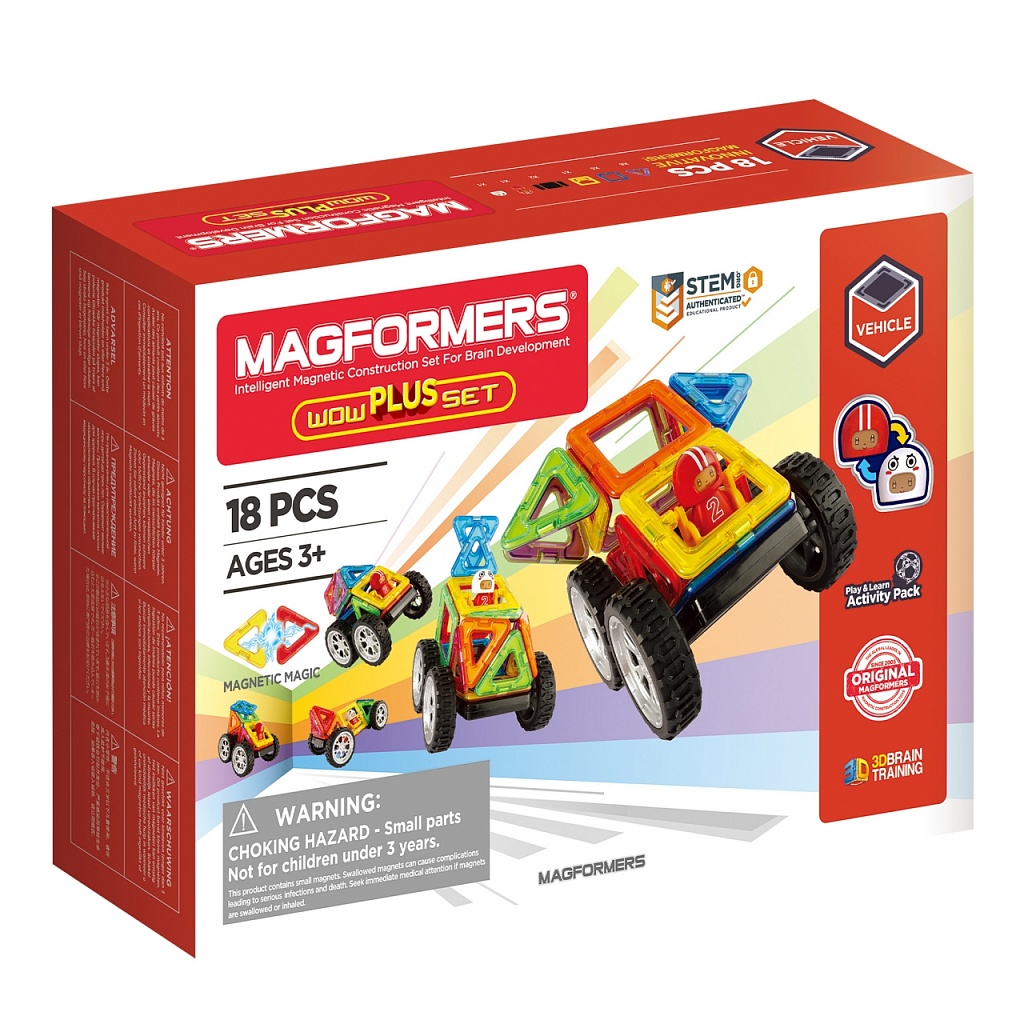 Магнитный конструктор MAGFORMERS Wow Plus Set 18 дет. купить в Москве, цена